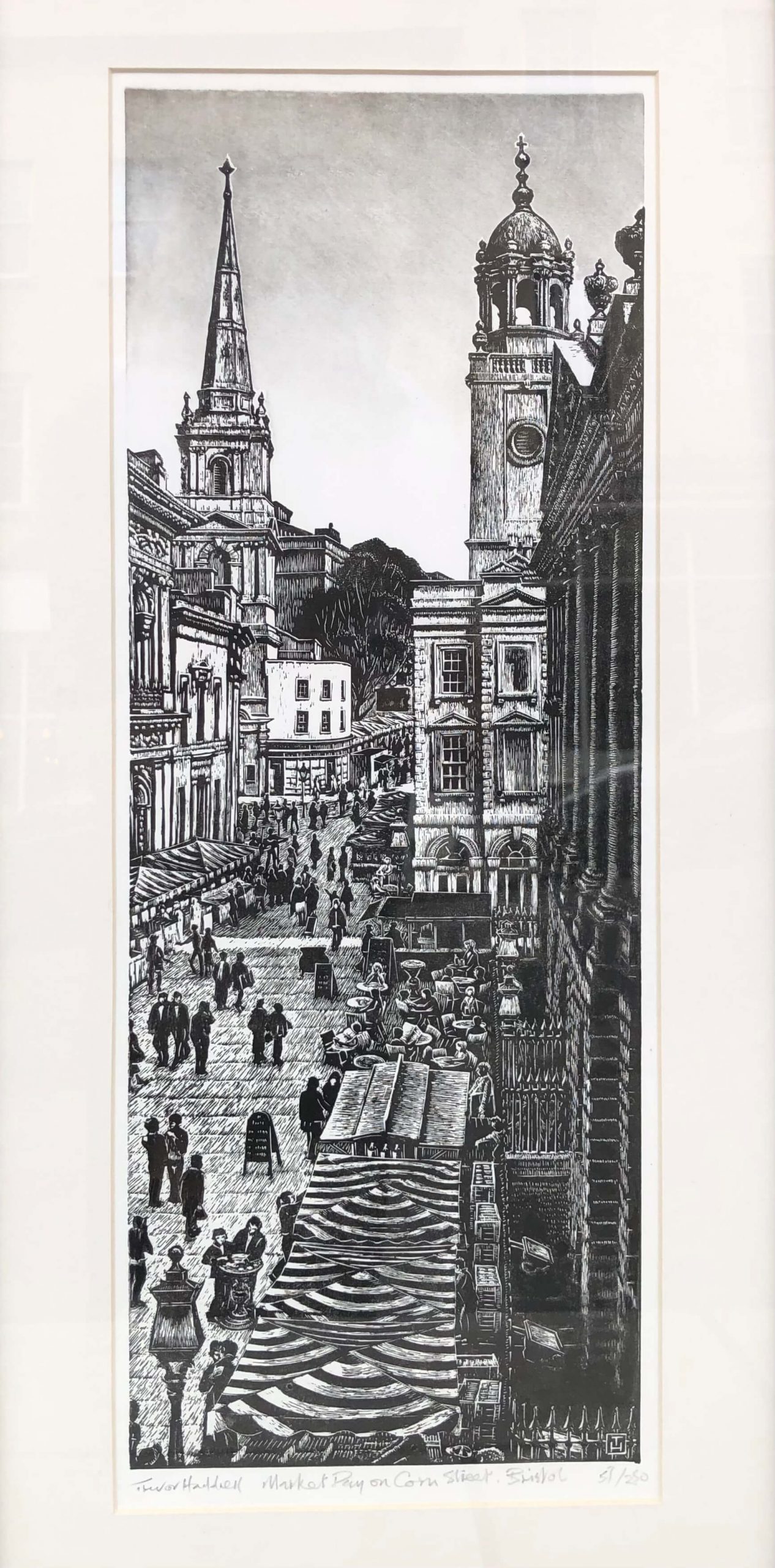 Market Day on Corn Street, Bristol (unframed) - Stationery World